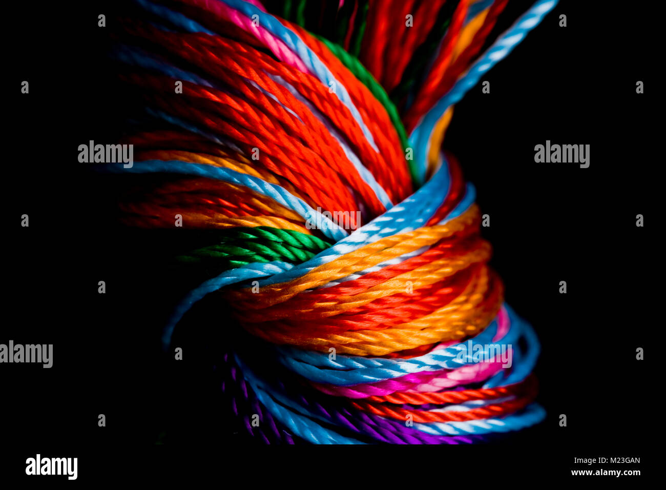 Color Threeds Knot Stock Photo - Alamy