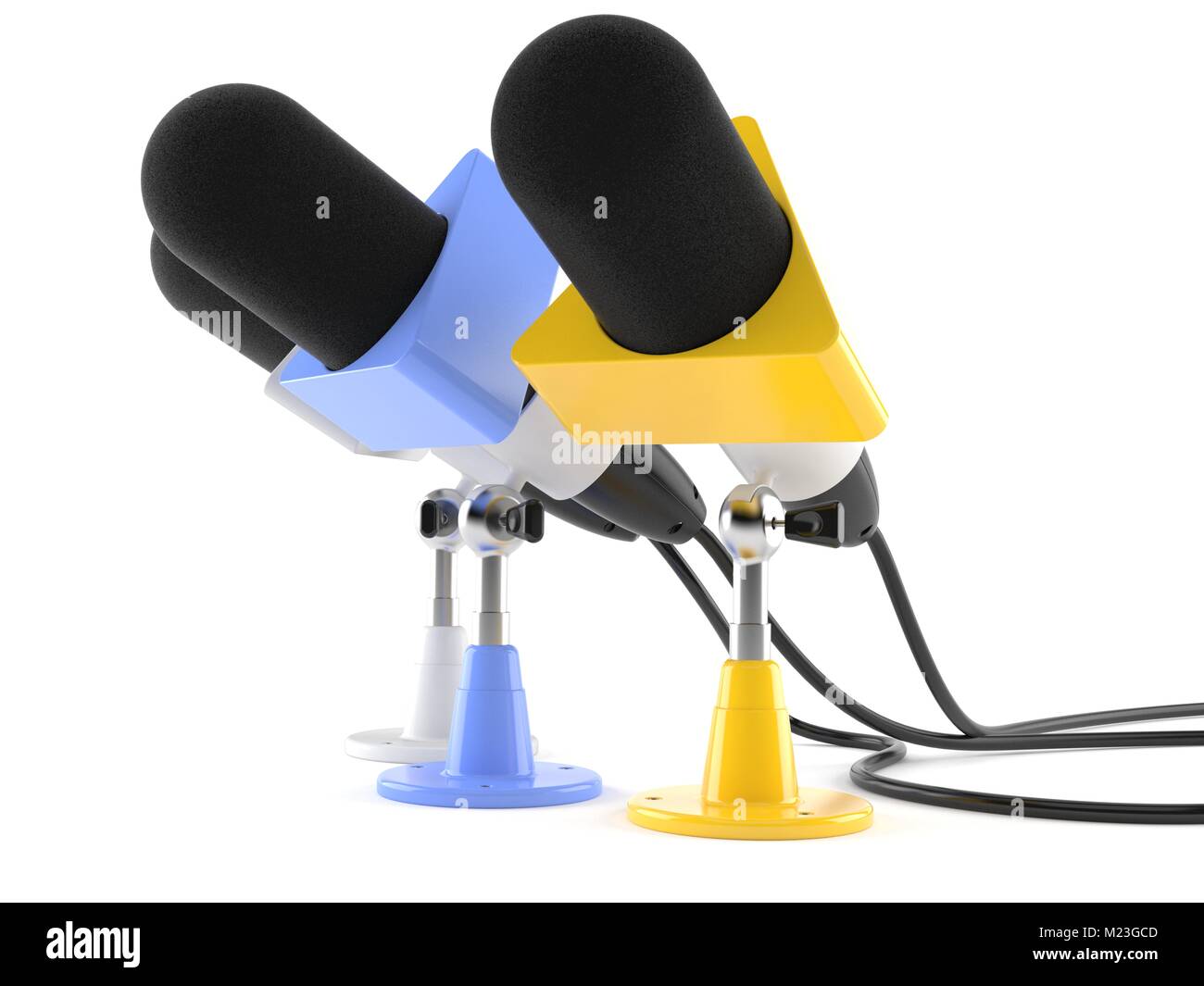 Interview concept isolated on white background Stock Photo - Alamy