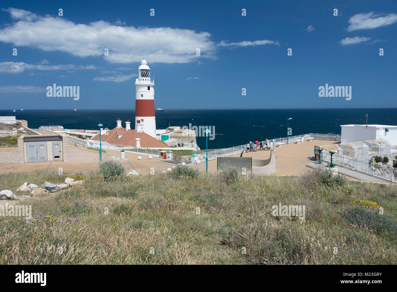 Gibraltar, The Trinity House Lighthouse on the southern tip of Europe ...