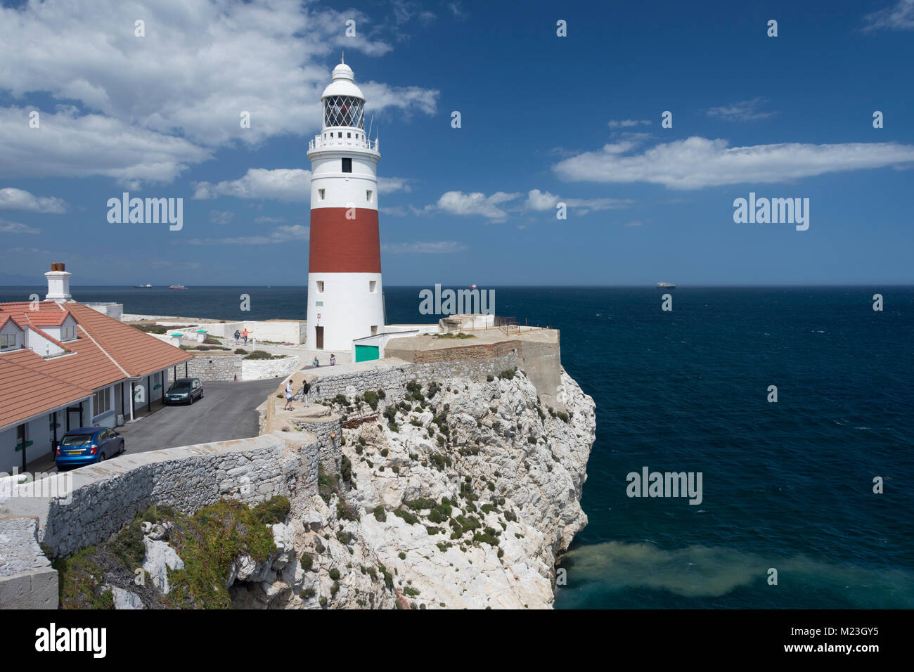 Gibraltar, The Trinity House Lighthouse on the southern tip of Europe ...