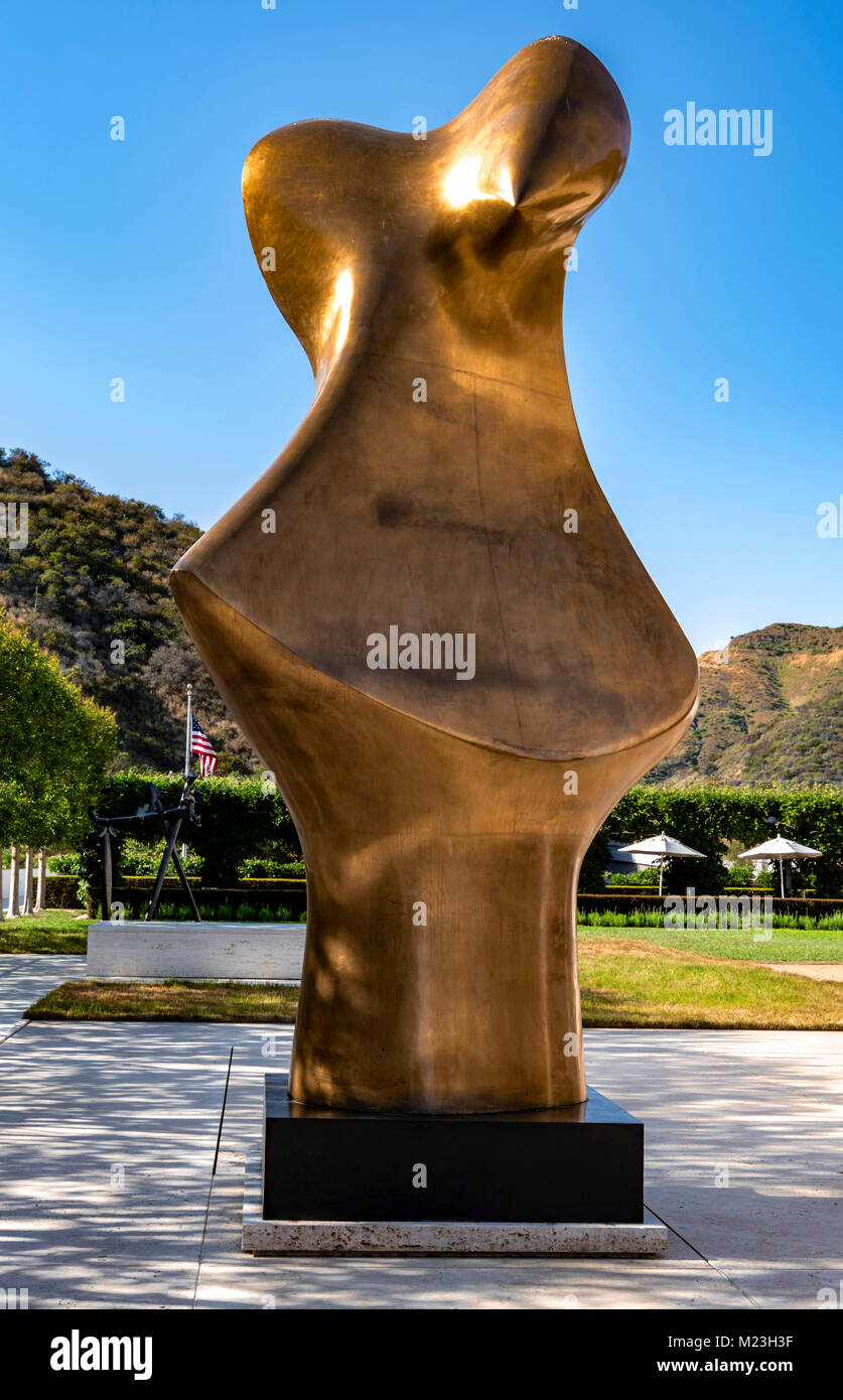 Bronze Form by Henry Moore displayed at the Getty Center Sculpture ...