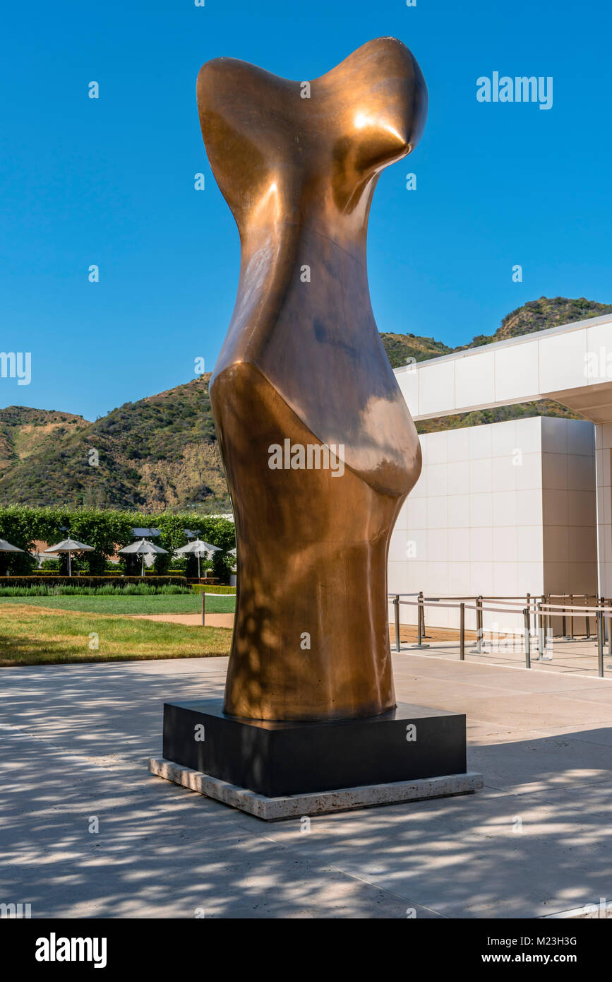 Bronze Form by Henry Moore displayed at the Getty Center Sculpture ...