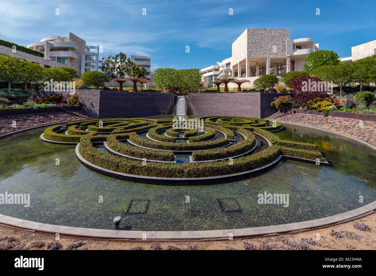 Central Garden at the Getty Center, Los Angeles, California Stock Photo ...