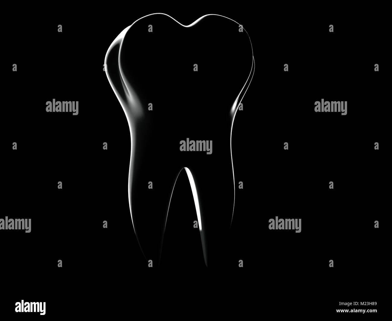 Tooth on black background Stock Photo - Alamy