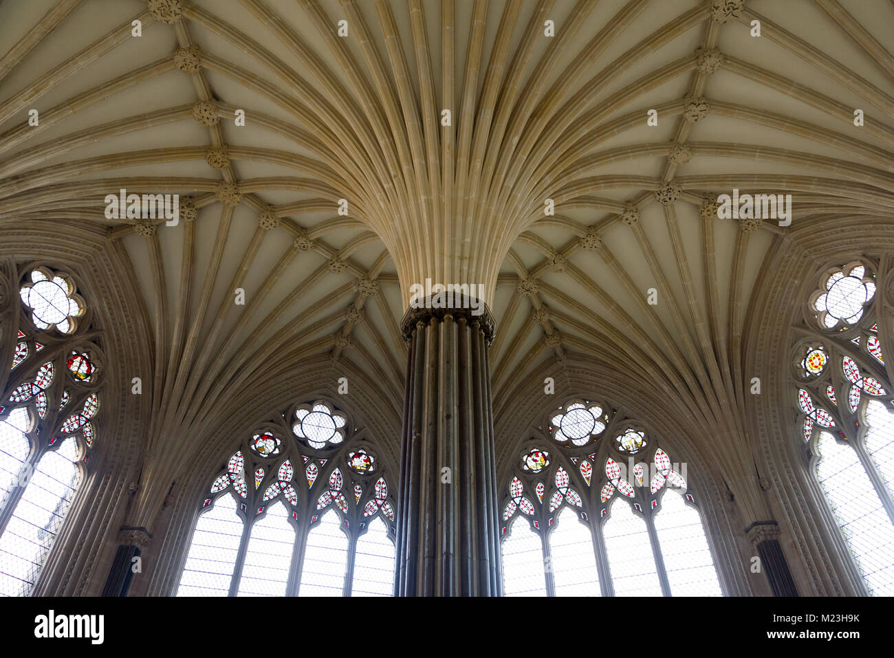 Inside the octagonal Chapter House, a meeting place and later addition ...
