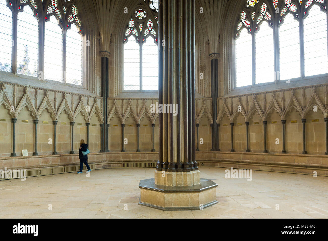 Wells cathedral chapter house hi-res stock photography and images - Alamy