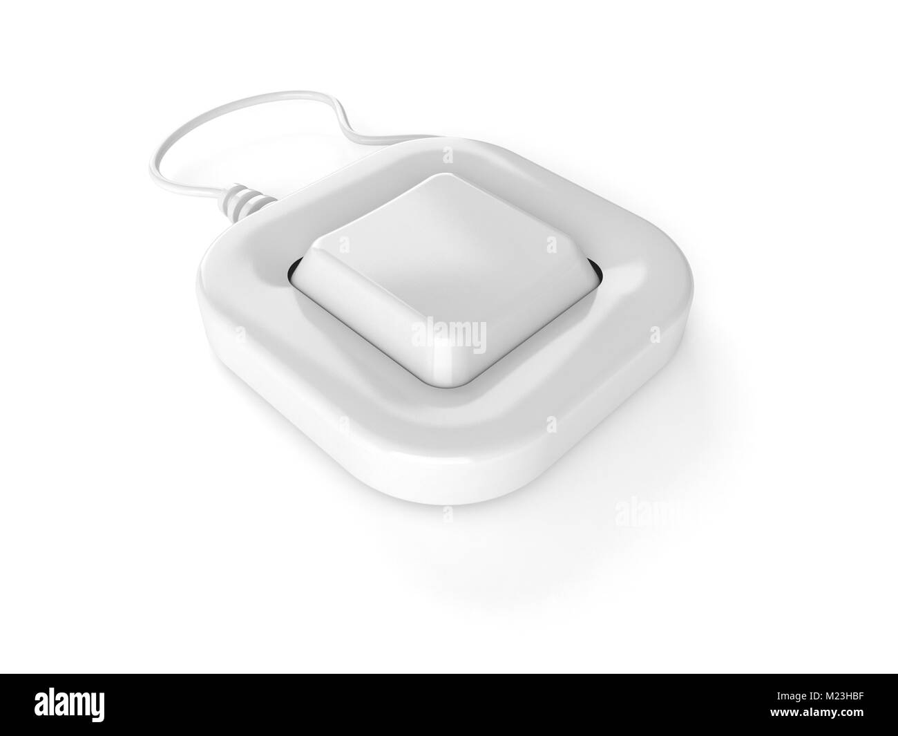 Blank keyboard key isolated on white background Stock Photo - Alamy