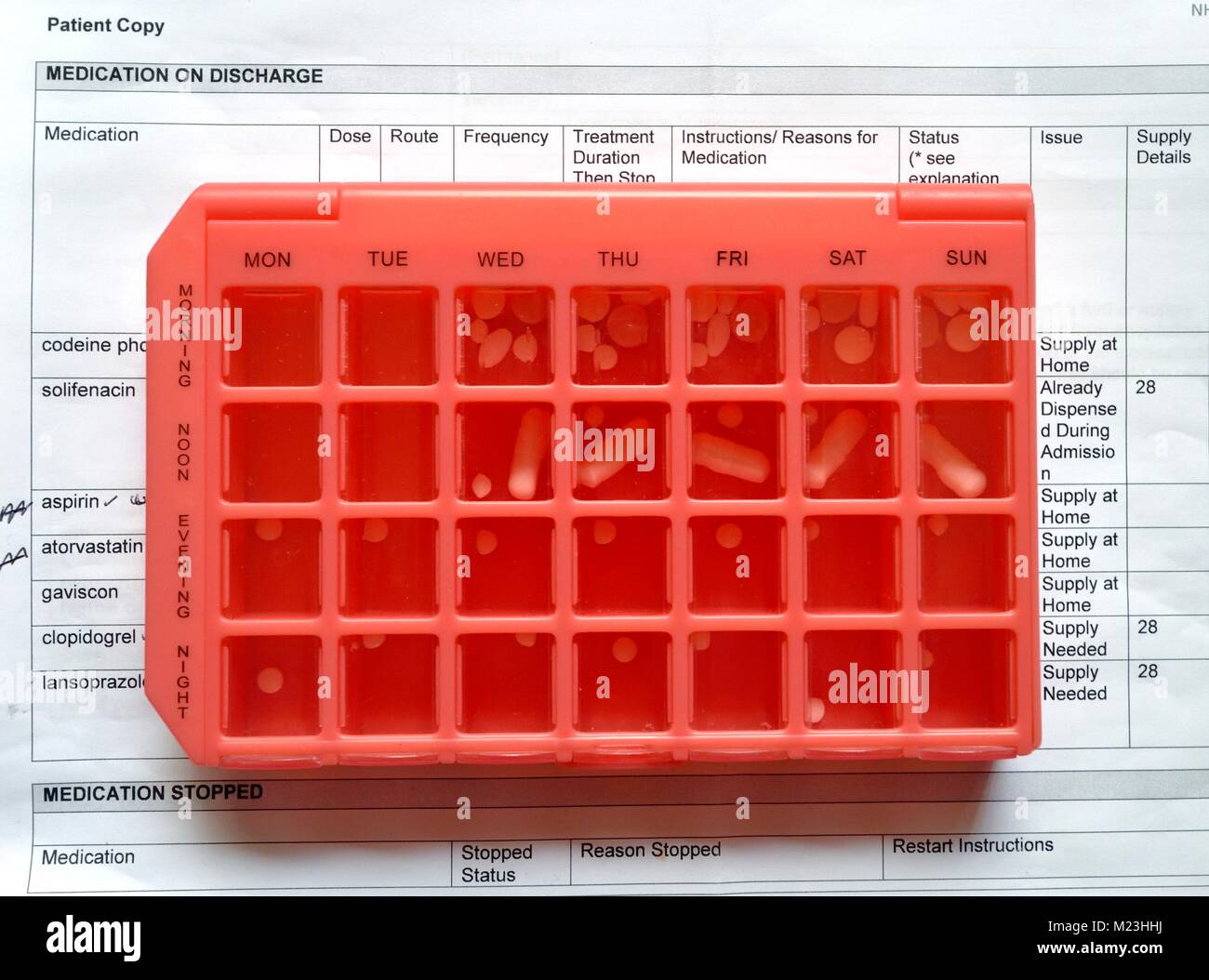 Medication planner hi-res stock photography and images - Alamy