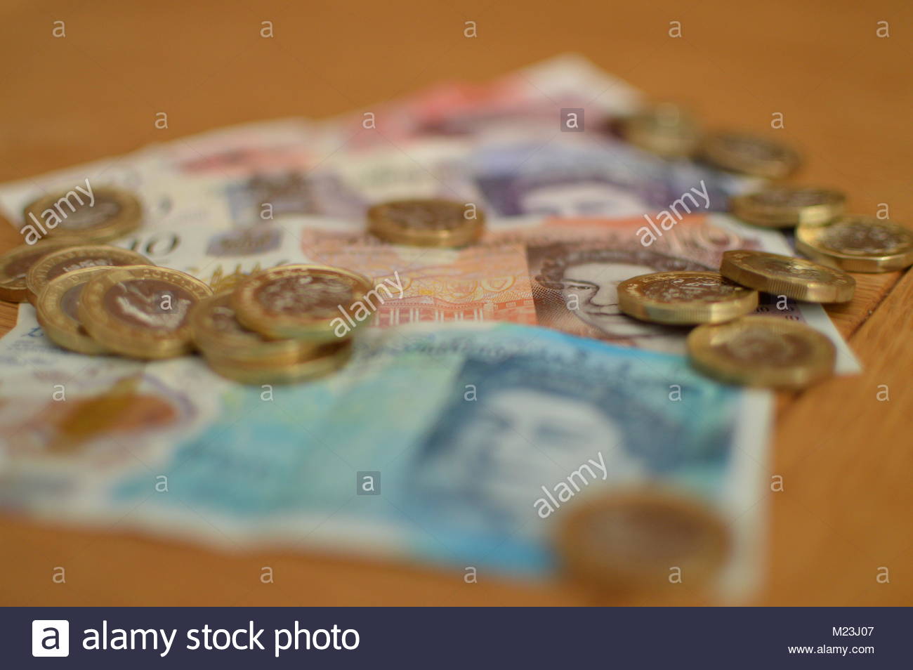 British Money Notes And Coins Stock Photos & British Money Notes And ...