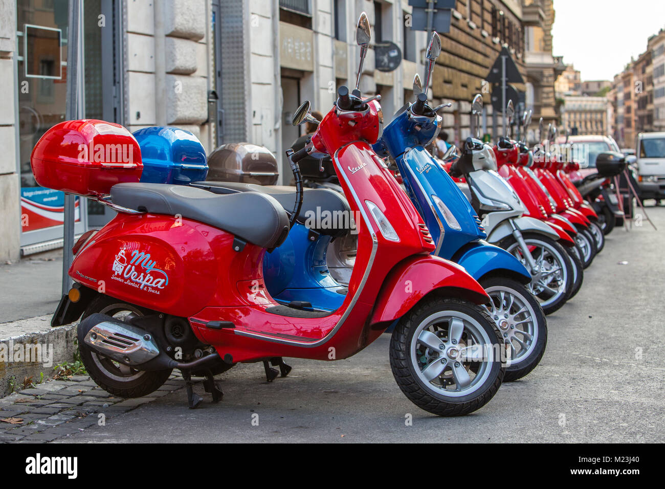 Iconic Vespas of Rome, Italy Stock Photo - Alamy