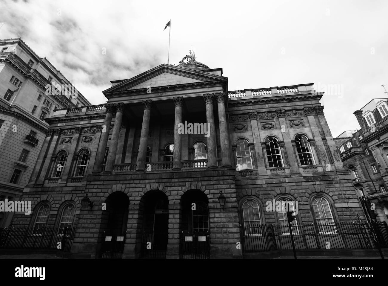 Liverpool waterfront buildings Black and White Stock Photos & Images ...