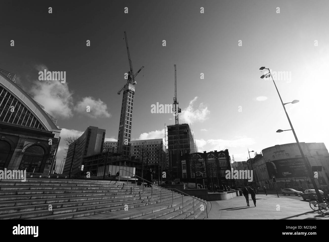 Liverpool waterfront buildings Black and White Stock Photos & Images ...