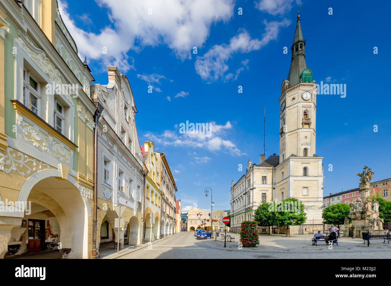 Town hall, Marketplace in Ladek Zdroj (ger. Bad Landeck), Lower ...