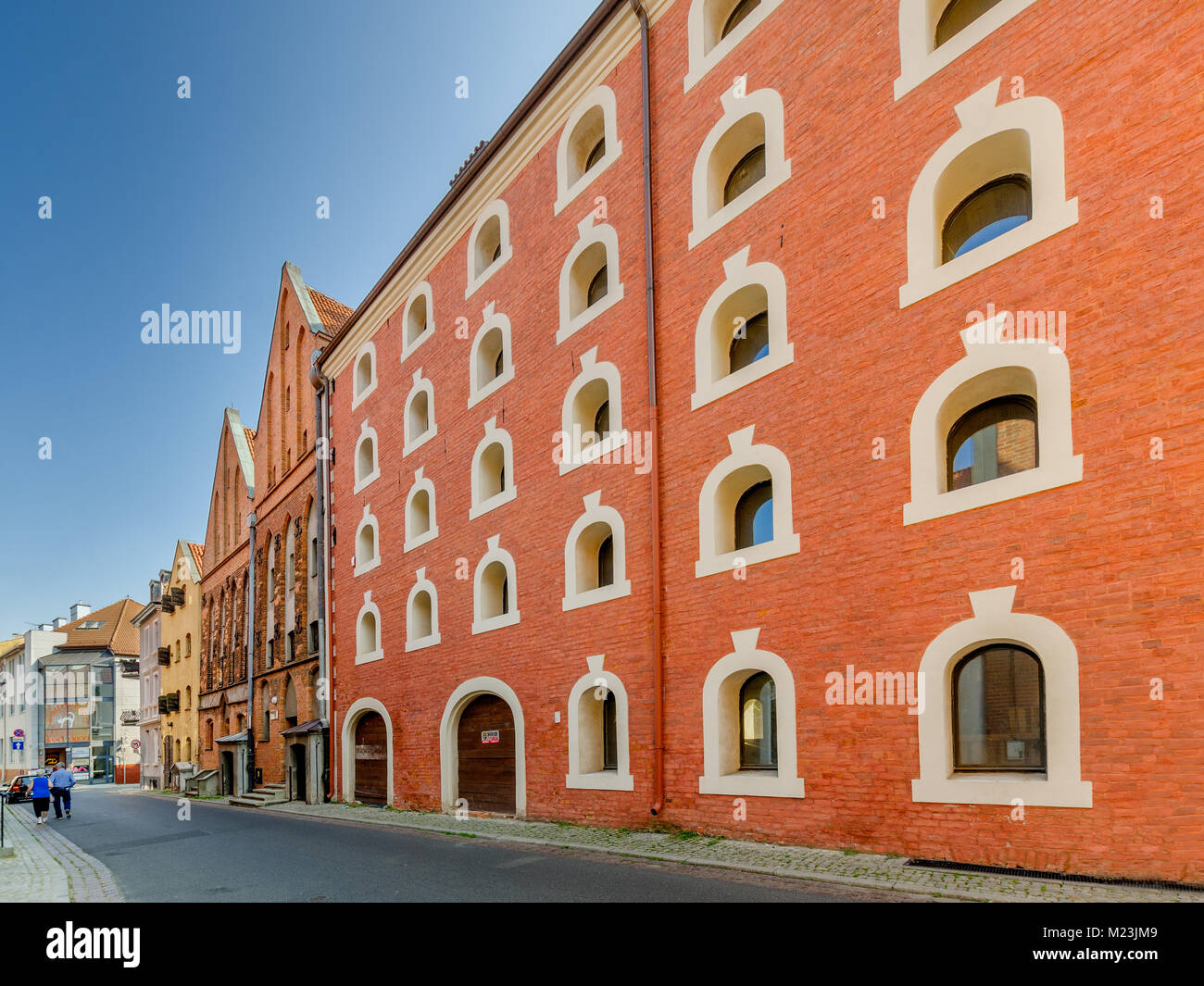 Old granary buildings on Rabianska Street, Torun, Kuyavian-Pomeranian ...