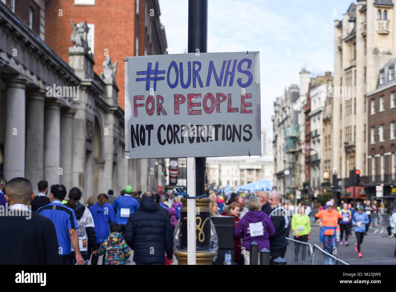 NHS Protest Whitehall London,UK Stock Photo - Alamy