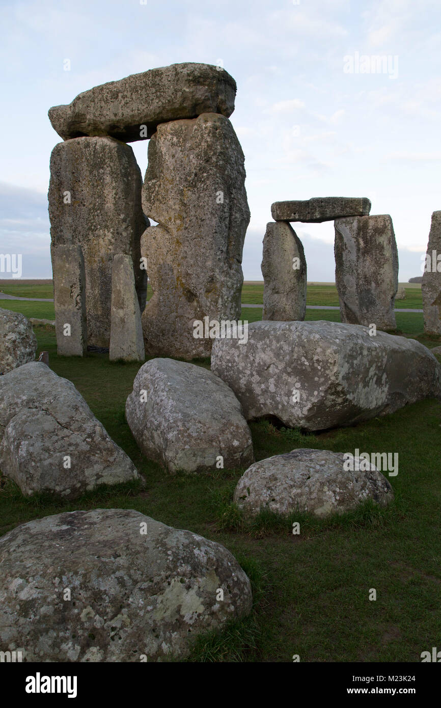 The Stonehenge stone circle in Wiltshire, England. The ancient monument ...