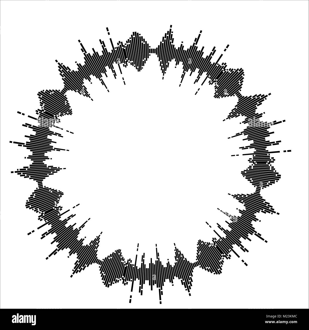 round equalizer, sound wave symbol isolated on white background Stock ...