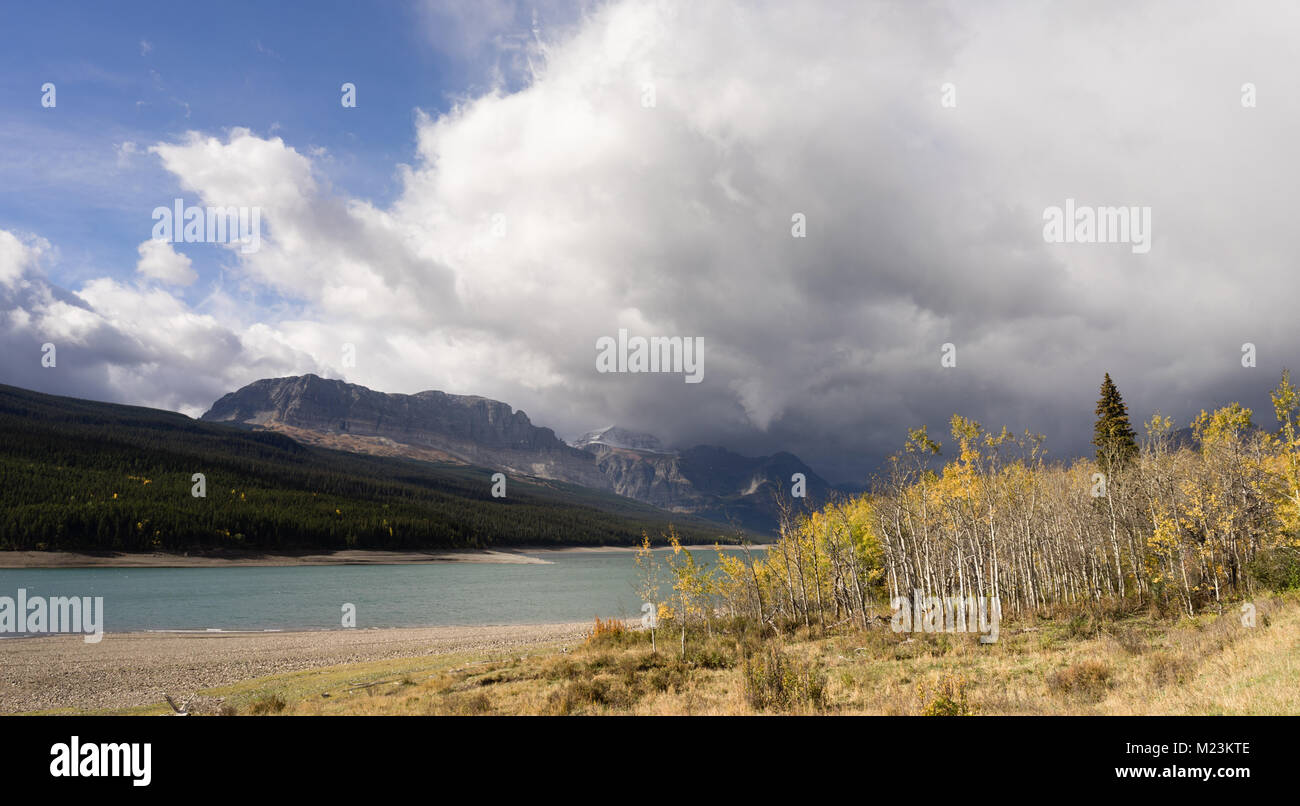 A crisp fall day is the last for Visitors to enter Glacier National ...