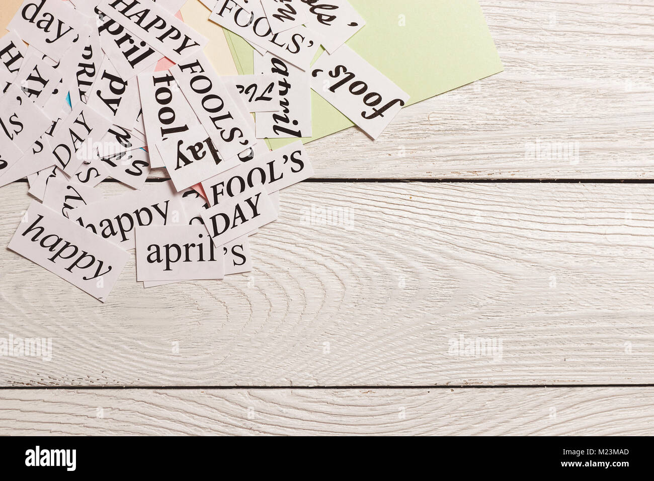 printed words Happy April Fools Day on wooden background Stock Photo ...