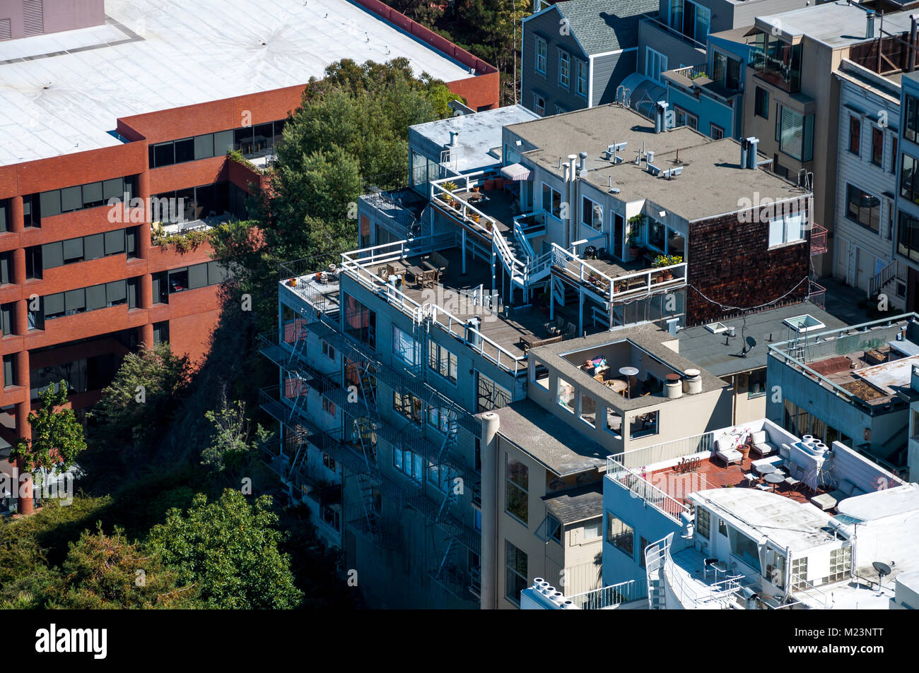 Terrace residential building hi-res stock photography and images - Alamy