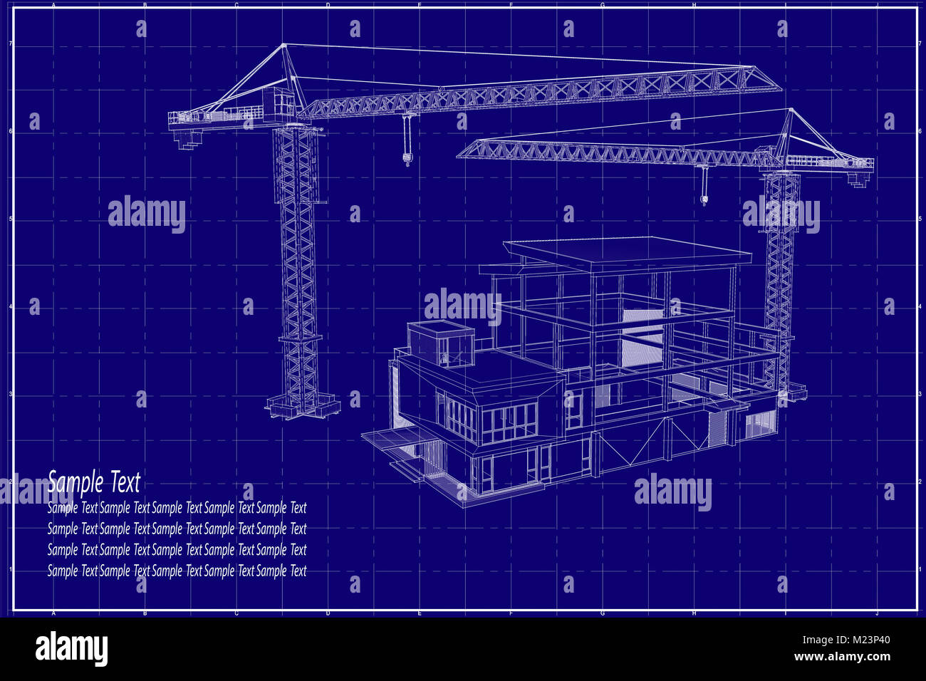 Drawing construction crane 3d hi-res stock photography and images - Alamy