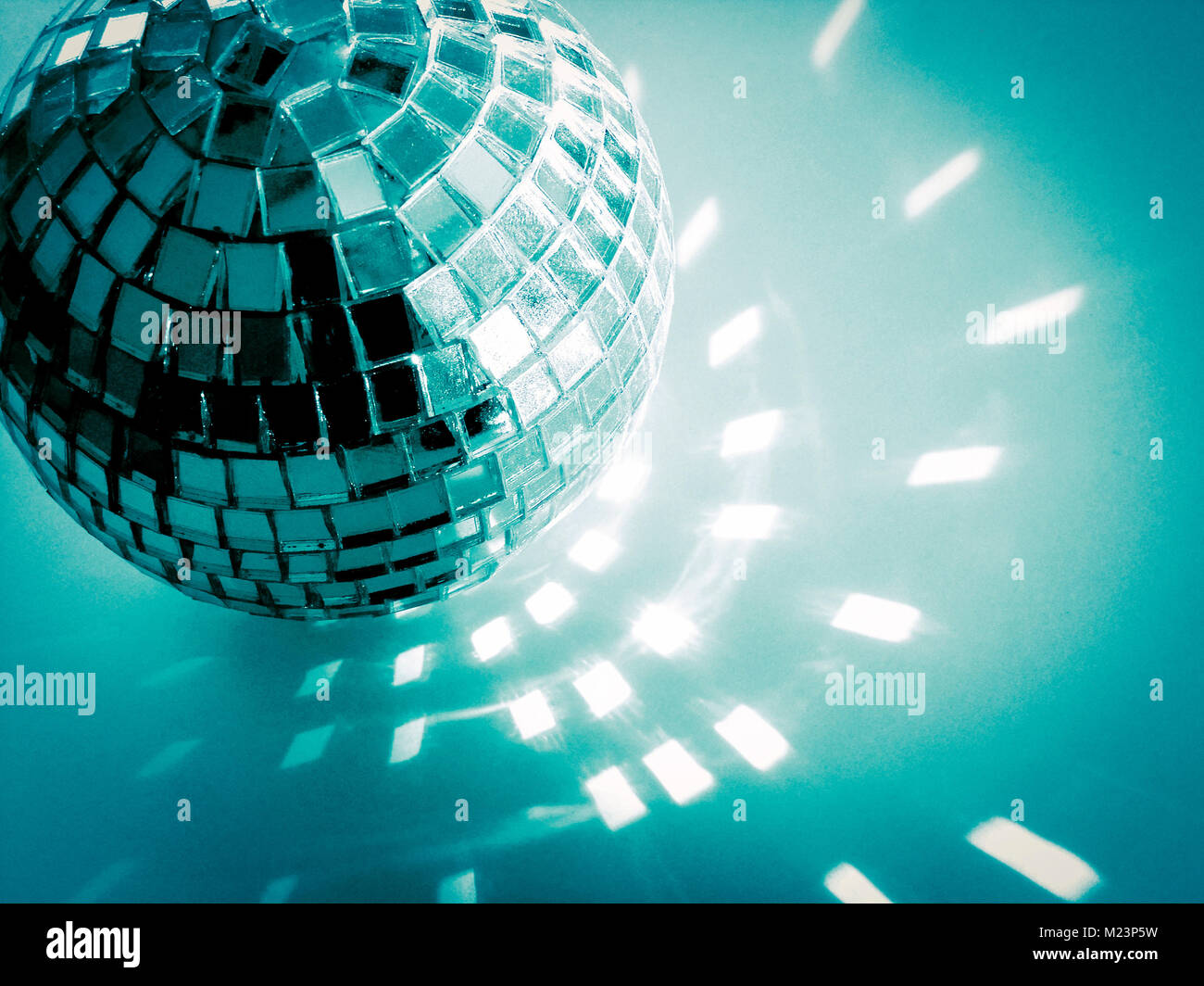 blue disco ball close - up Stock Photo - Alamy
