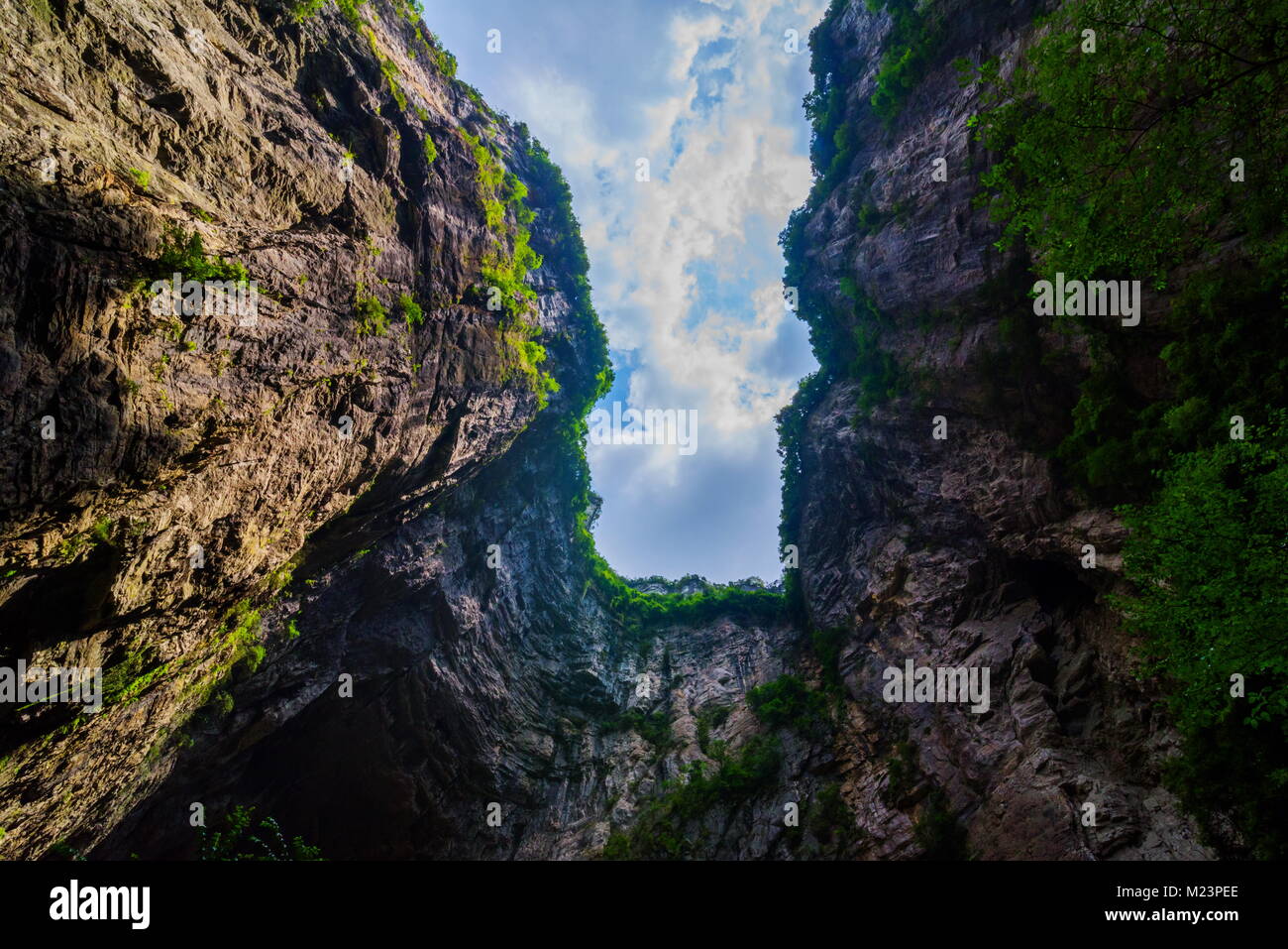 Chongqing China Three Natural Bridges Wulong ancient natural bridge ...