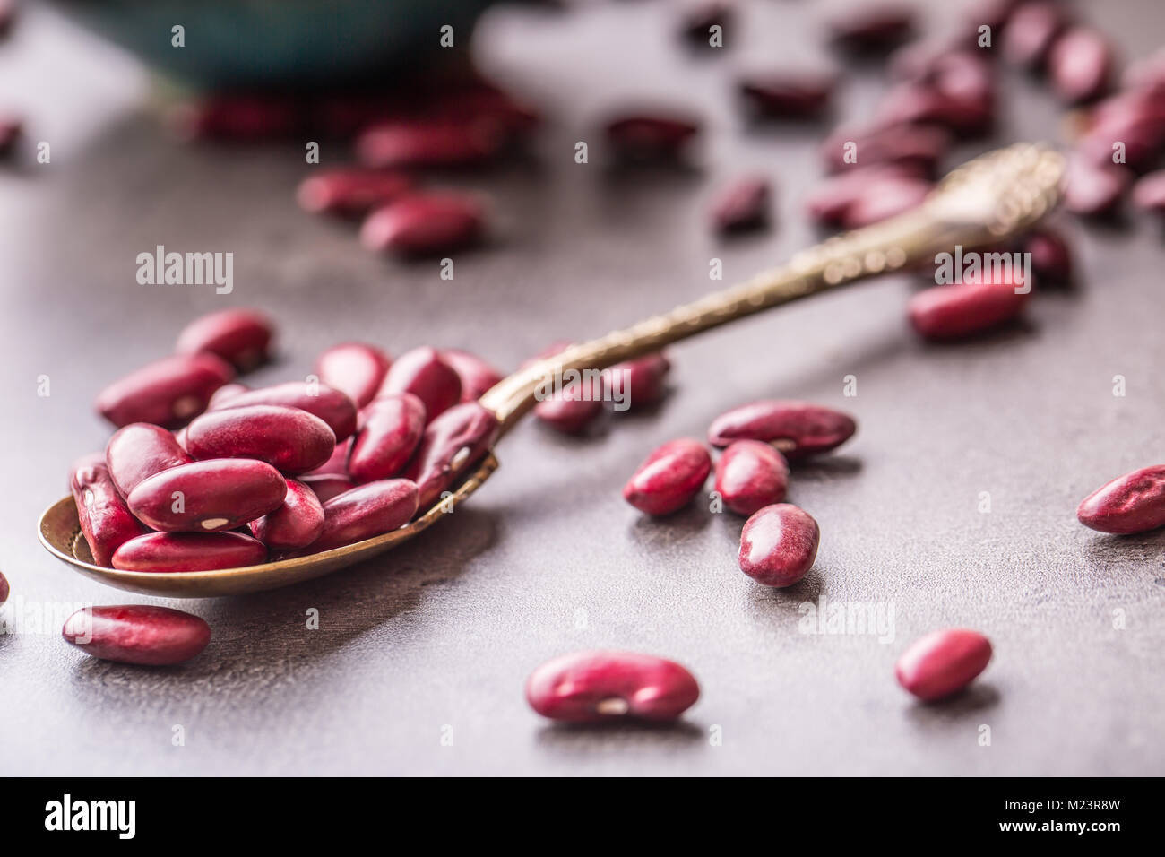 Red beans. Red beans in bowl on table Stock Photo - Alamy