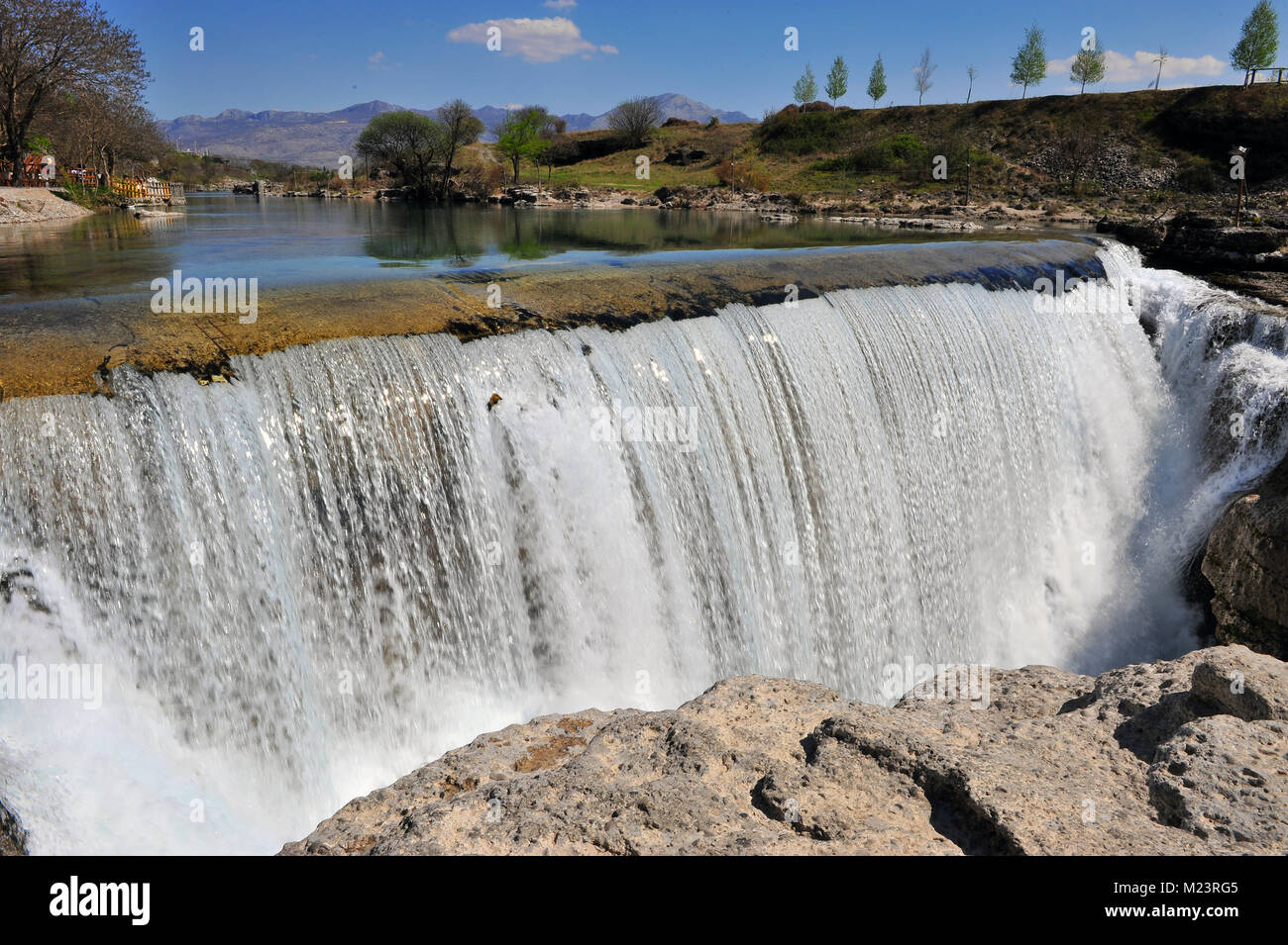 Scenic view of waterfall, Montenegro Stock Photo - Alamy