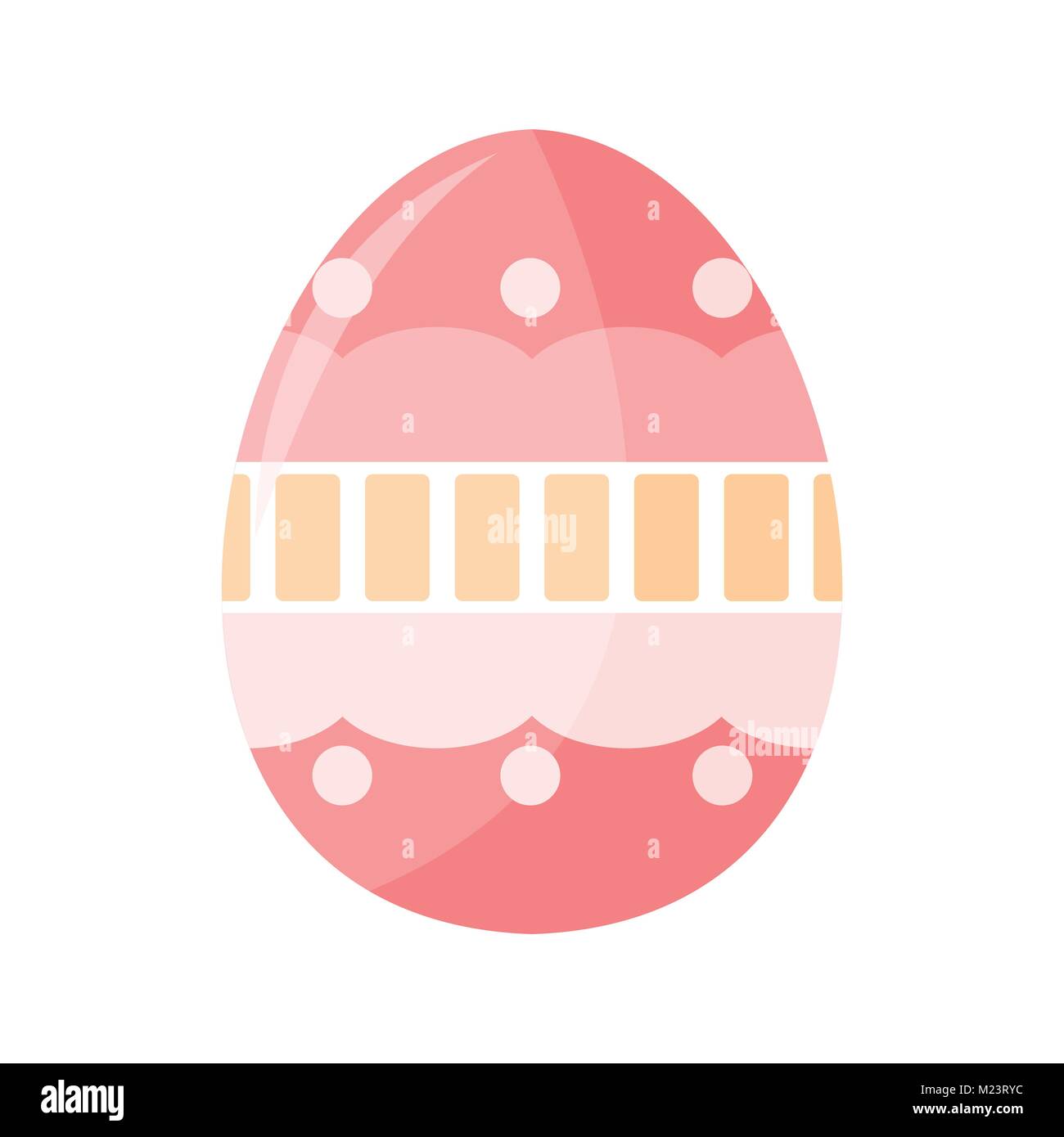 Pink Cute Easter Egg Vector Illustration Graphic Design Stock Vector ...