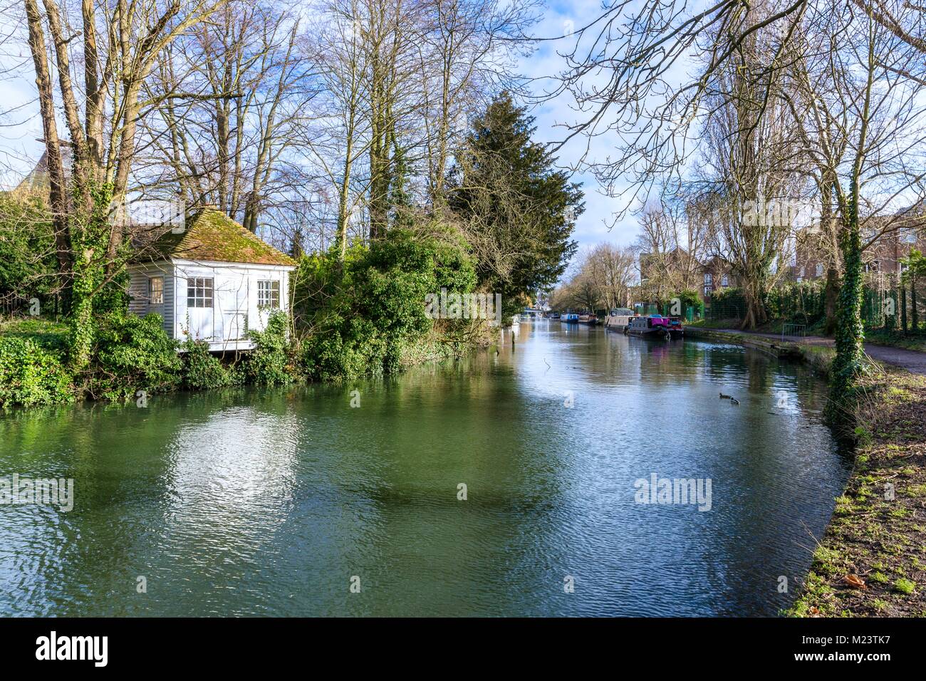 Gazebos by the River Lea in Ware, Hertfordshire Stock Photo - Alamy