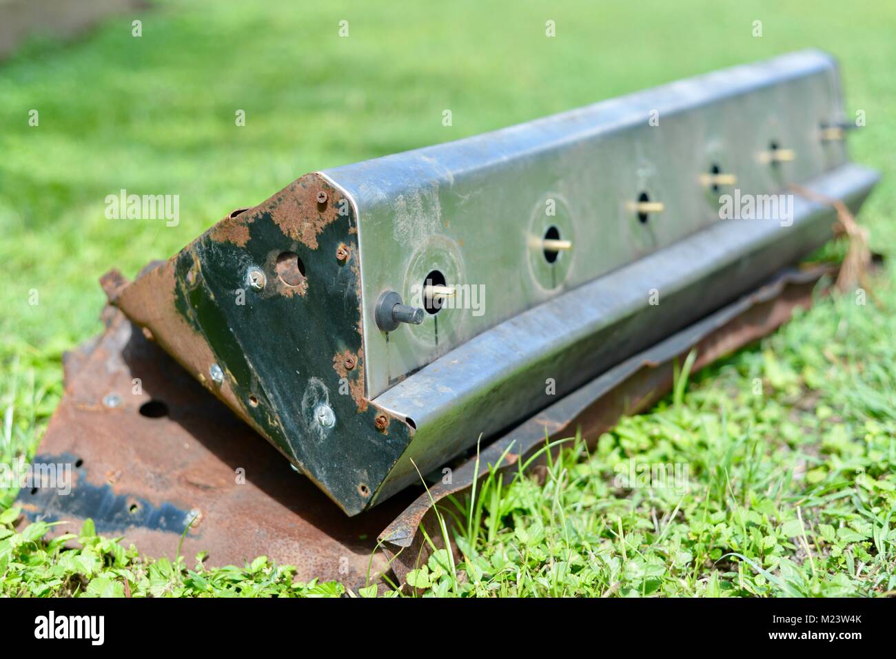 Old rusty barbeque on a residential road, Townsville QLD, Australia ...