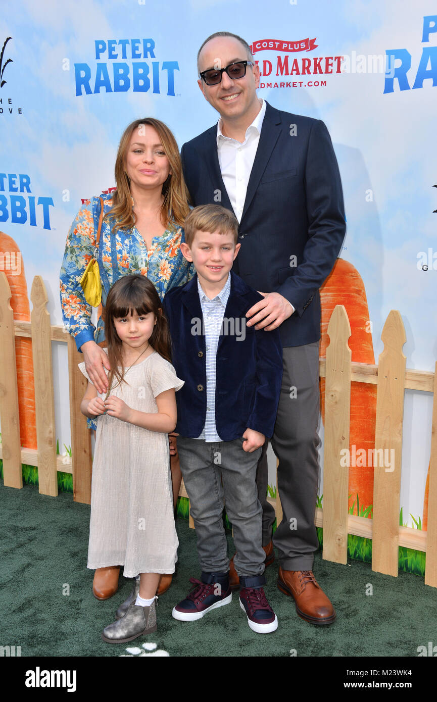 LOS ANGELES, CA. February 03, 2018: Rob Lieber & Family at the world ...