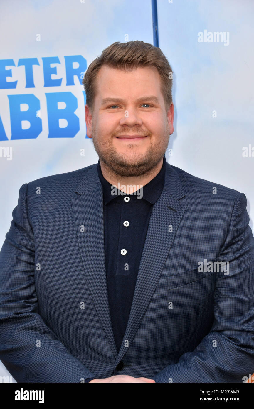 LOS ANGELES, CA. February 03, 2018: James Corden at the world premiere ...