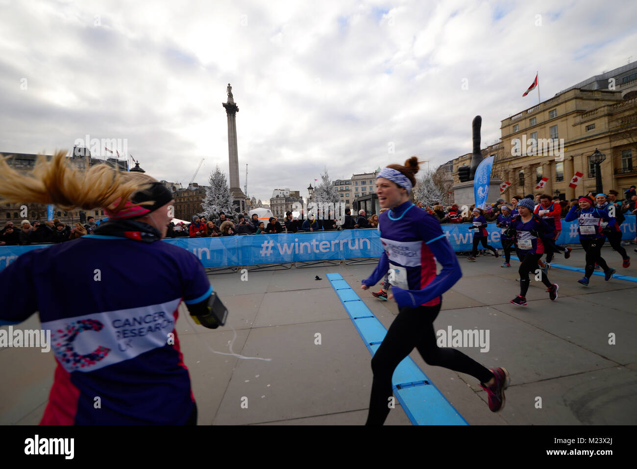 Cancer Research UK 10K Winter Run in London Stock Photo - Alamy