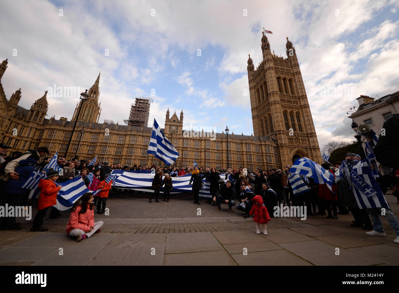 Protesters gathered outside the Palace of Westminster in protest urging ...