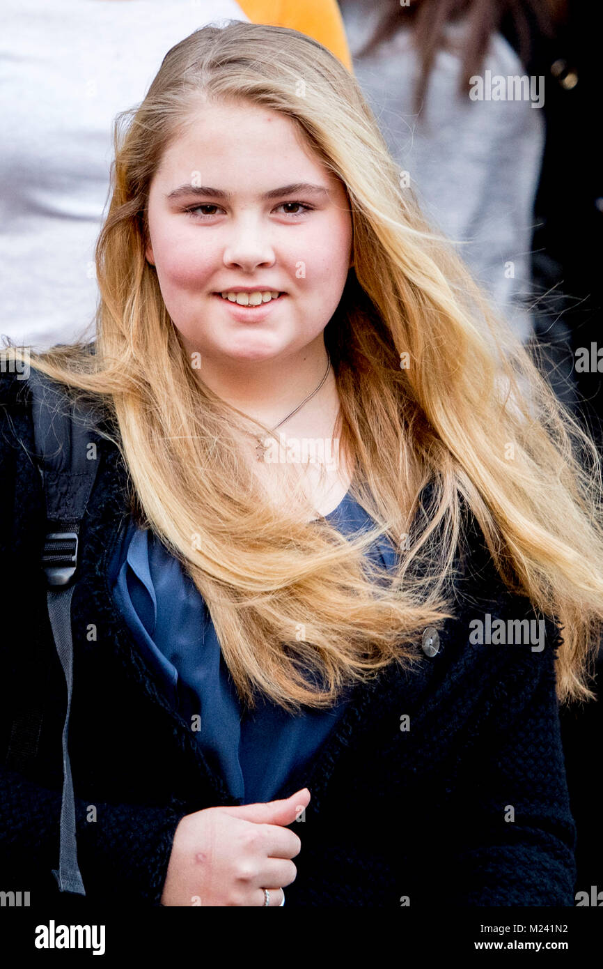 Princess Amalia leave the royal palace after the 80th birthday ...