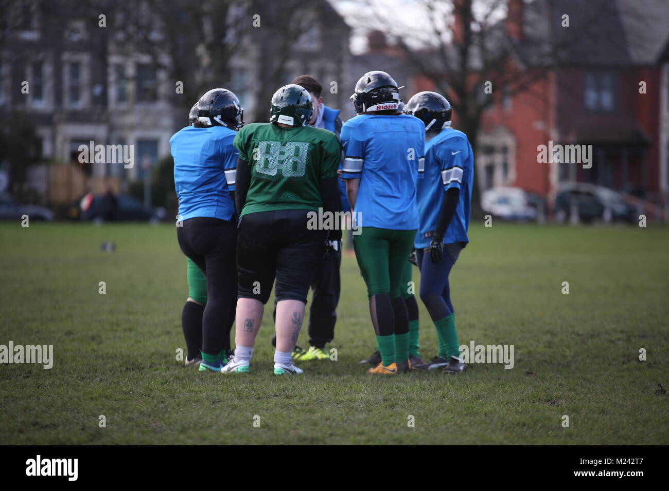 Cardiff, Wales, UK. 4th February 2018. The Cardiff Valkries, the only ...