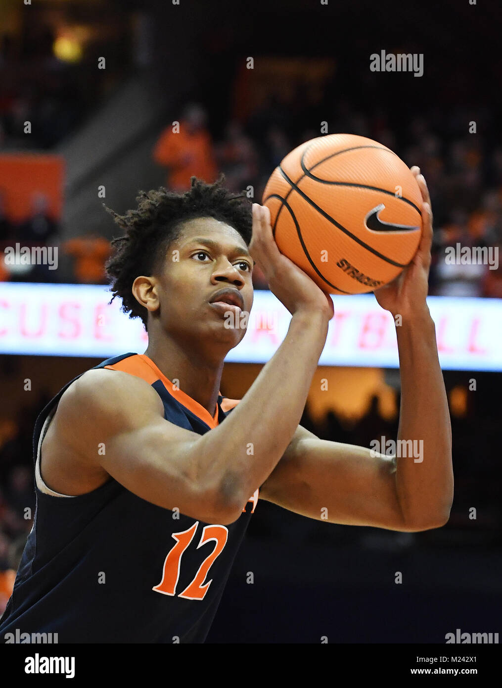Syracuse, NY, USA. 3rd Feb, 2018. Virginia Cavalier guard De'Andre ...