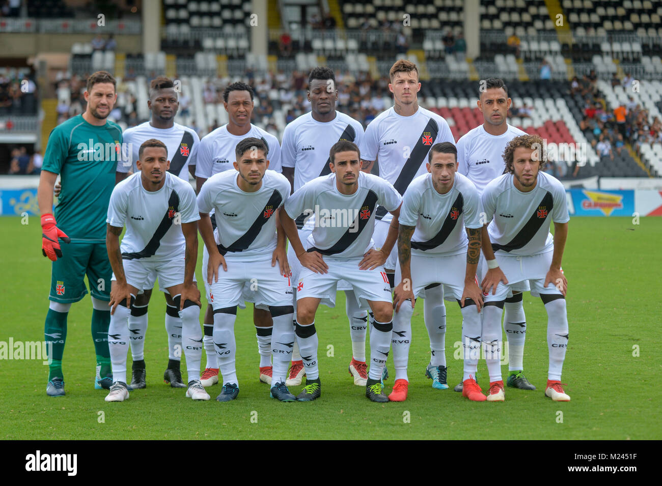 Rio De Janeiro, Brazil. 04th Feb, 2018. Vasco team during Vasco X Volta ...