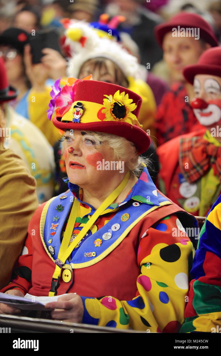 Pip the Clown listening to the service during the 72nd Annual Grimaldi ...