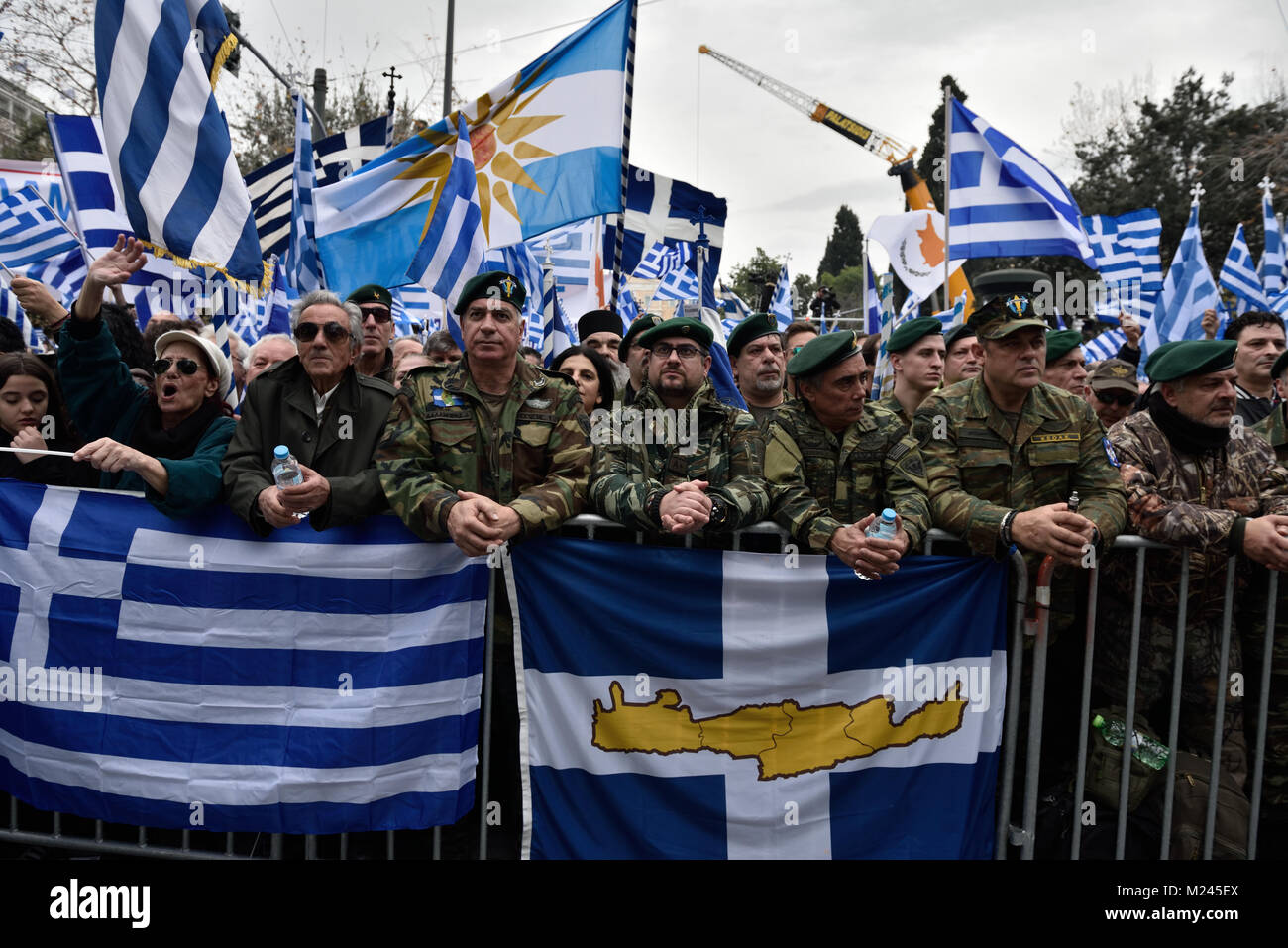 Athens, Greece, 4th February, 2018. Retired Greek military special ...