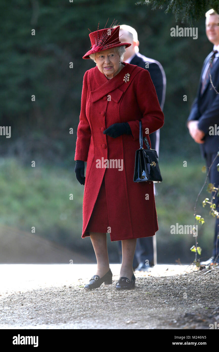 HM Queen Elizabeth II does a public walkabout after attending the ...