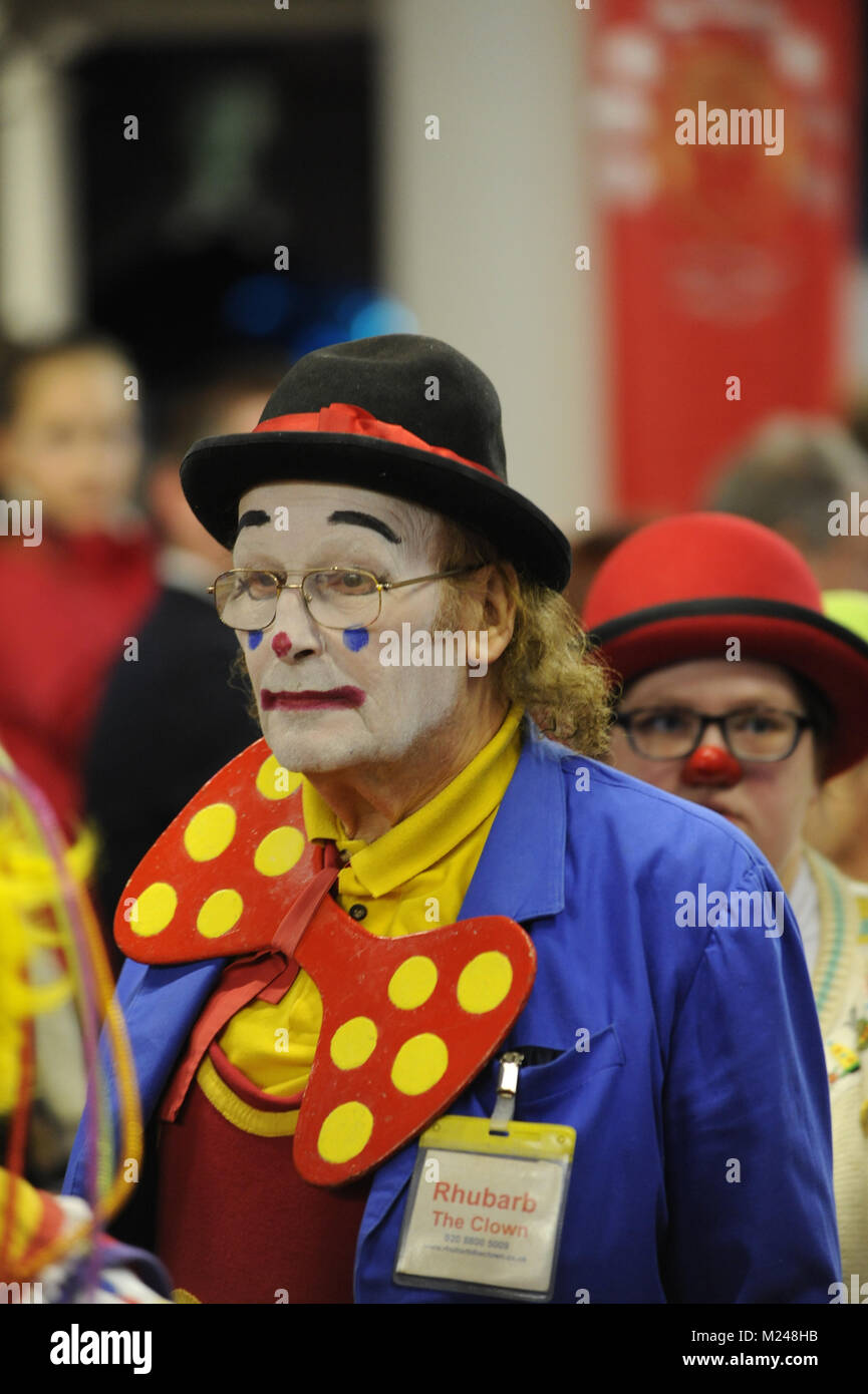 Rhubarb The Clown entering the church shortly before the 72nd Annual ...
