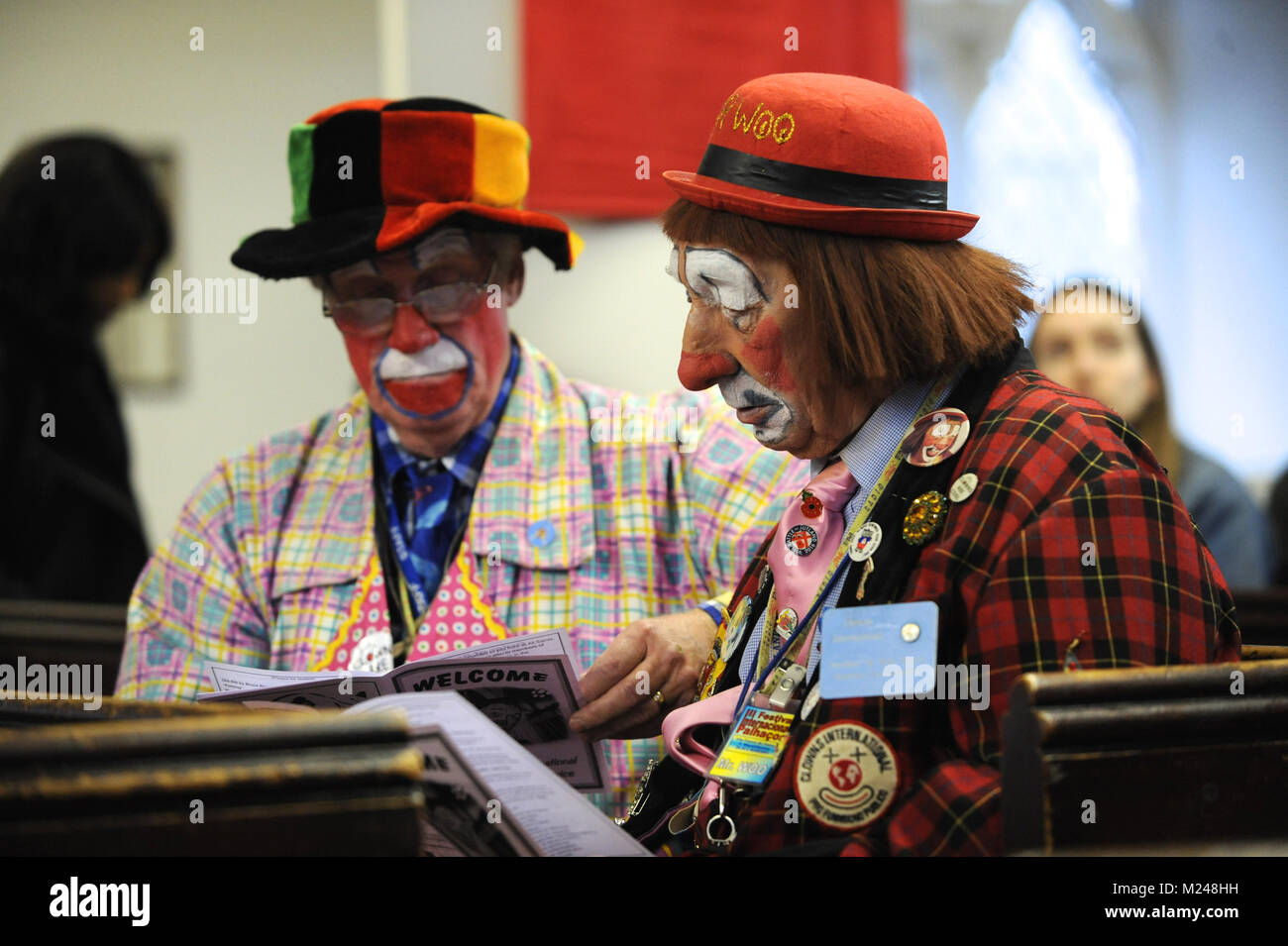 Clowns, Uncle Colin and Mr Woo shortly before the 72nd Annual Grimaldi ...