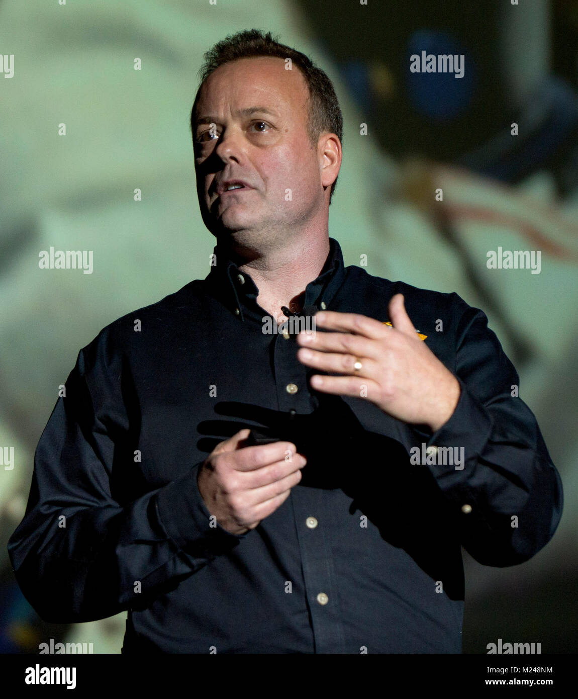 New Orleans, Louisiana, USA. 04th Feb, 2018. Astronaut RON GARAN ...