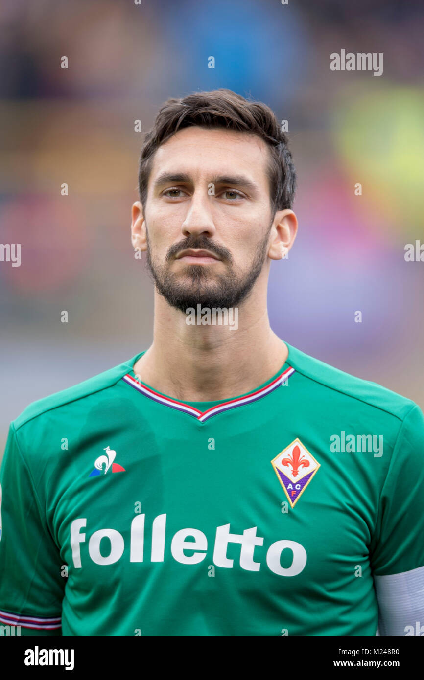 Davide Astori of Fiorentina during the Italian "Serie A" match between ...