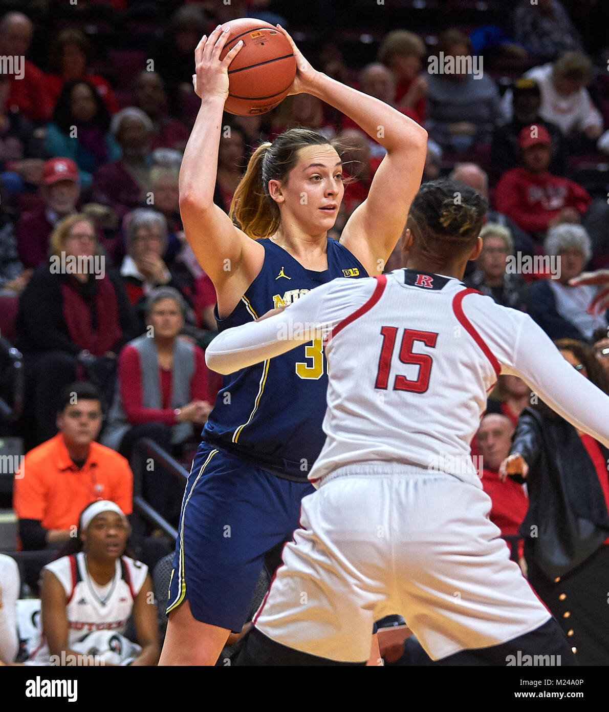 Piscataway, New Jersey, USA. 4th Feb, 2018. Michigan Wolverines center ...
