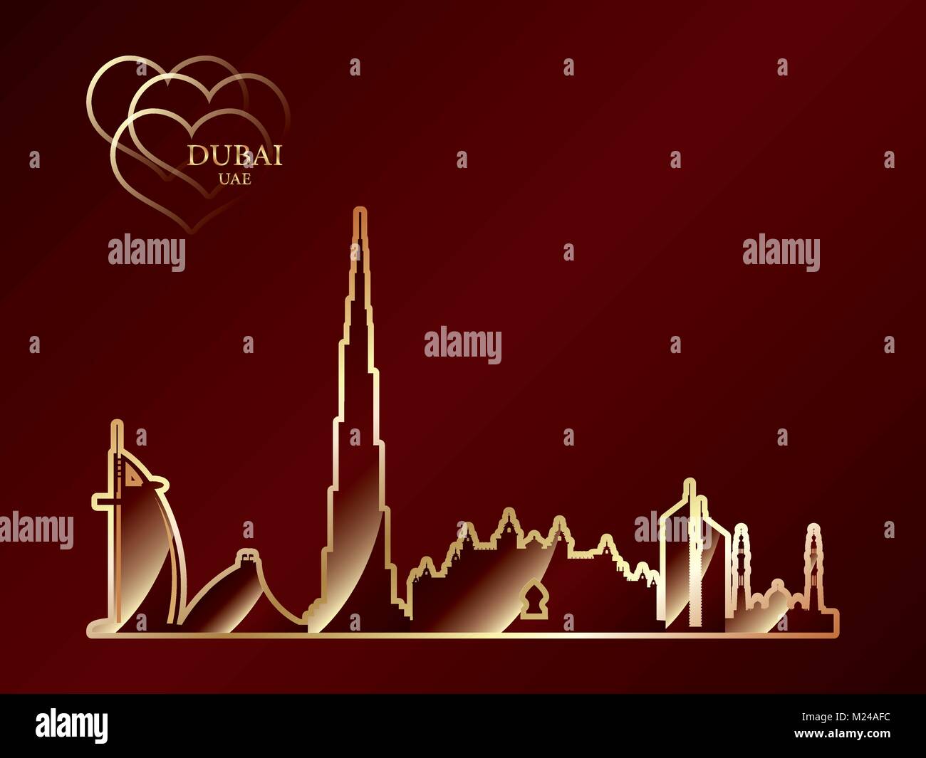 Dubai frame architecture Stock Vector Images - Alamy