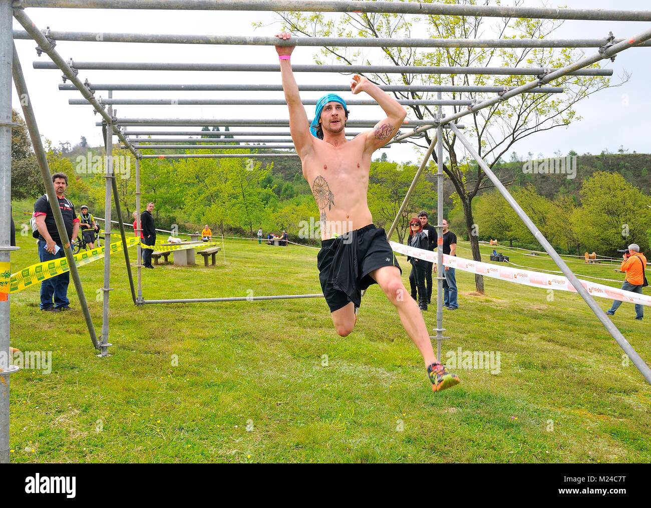 OVIEDO, SPAIN - MAY 9: Storm Race, an extreme obstacle course in May 9 ...